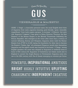 Gus | Name Art Print – Name Stories