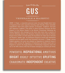 Gus | Name Art Print – Name Stories