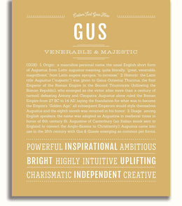 Gus | Name Art Print – Name Stories