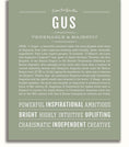 Gus | Name Art Print – Name Stories