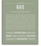 Gus | Name Art Print – Name Stories