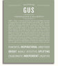 Gus | Name Art Print – Name Stories