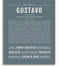 Gustavo Personalized Name Meaning Art Prints – Name Stories