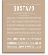 Gustavo Personalized Name Meaning Art Prints – Name Stories
