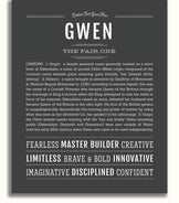 Gwen | Name Art Print – Name Stories