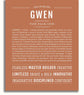 Gwen | Name Art Print – Name Stories