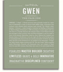 Gwen | Name Art Print – Name Stories
