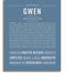 Gwen | Name Art Print – Name Stories