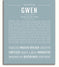 Gwen | Name Art Print – Name Stories