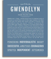 Gwendelyn | Name Art Print – Name Stories