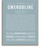 Gwendoline | Name Art Print – Name Stories