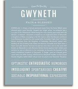 Gwyneth | Name Art Print – Name Stories