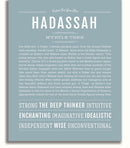 Hadassah Personalized Name Meaning Art Prints – Name Stories