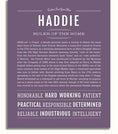 Haddie | Name Art Print – Name Stories