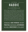 Haddie Personalized Name Meaning Art Prints – Name Stories