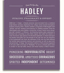 Hadley | Name Art Print – Name Stories