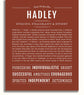 Hadley | Name Art Print – Name Stories