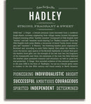 Hadley | Name Art Print – Name Stories