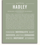 Hadley | Name Art Print – Name Stories