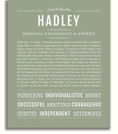 Hadley | Name Art Print – Name Stories