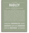 Hadley | Name Art Print – Name Stories
