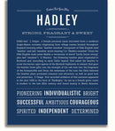 Hadley | Name Art Print – Name Stories
