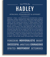 Hadley | Name Art Print – Name Stories