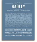 Hadley | Name Art Print – Name Stories