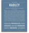 Hadley Personalized Name Meaning Art Prints – Name Stories