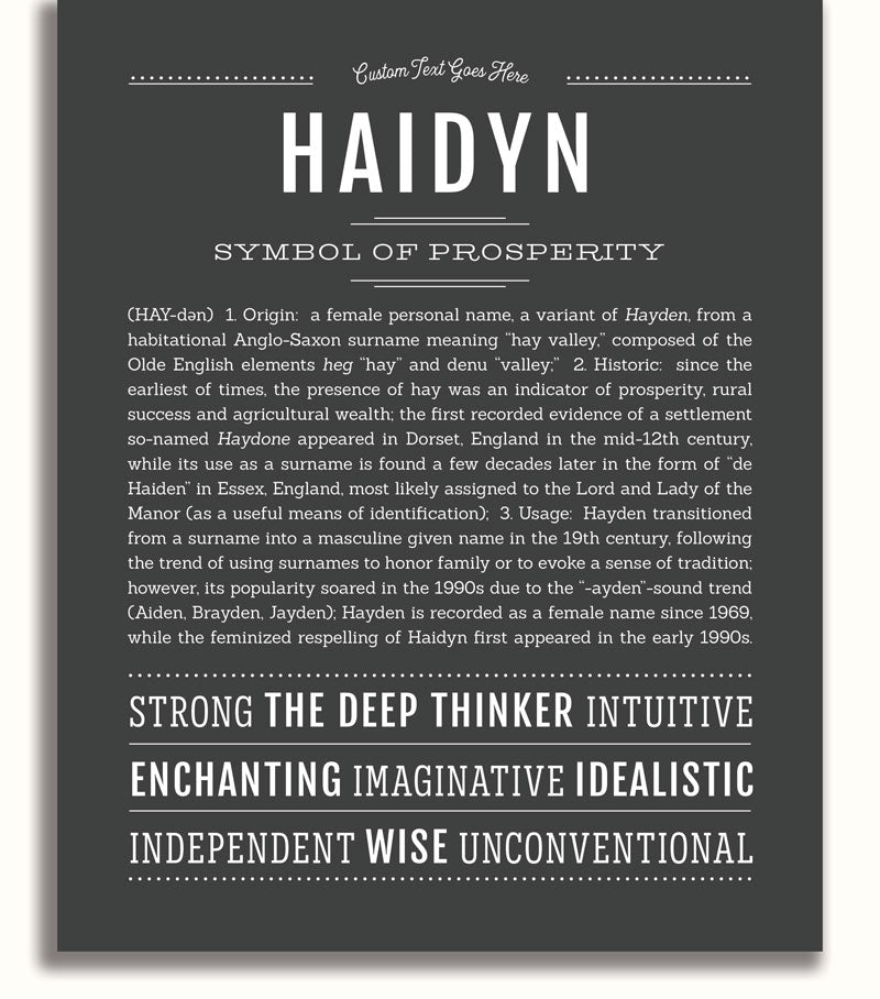 Haidyn | Name Art Print – Name Stories
