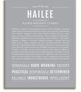 Hailee | Name Art Print – Name Stories
