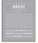 Hailee | Name Art Print – Name Stories