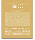 Hailee | Name Art Print – Name Stories