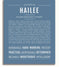 Hailee | Name Art Print – Name Stories