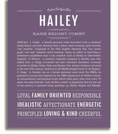 Hailey | Name Art Print – Name Stories