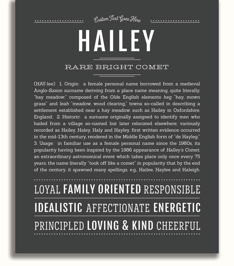 Hailey | Name Art Print – Name Stories