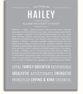 Hailey | Name Art Print – Name Stories