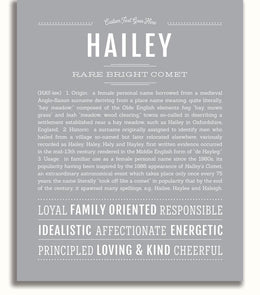 Hailey | Name Art Print – Name Stories