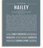 Hailey | Name Art Print – Name Stories