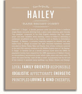 Hailey | Name Art Print – Name Stories