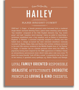 Hailey | Name Art Print – Name Stories