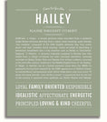Hailey | Name Art Print – Name Stories