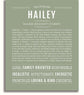 Hailey | Name Art Print – Name Stories