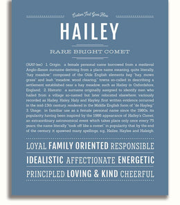 Hailey | Name Art Print – Name Stories