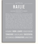 Hailie | Name Art Print – Name Stories