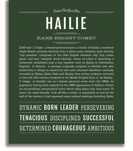Hailie | Name Art Print – Name Stories