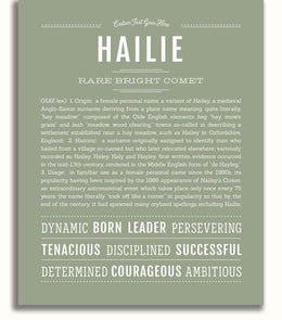 Hailie | Name Art Print – Name Stories
