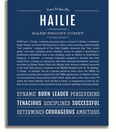 Hailie Personalized Name Meaning Art Prints – Name Stories