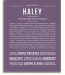 Haley | Name Art Print – Name Stories
