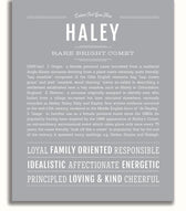 Haley | Name Art Print – Name Stories